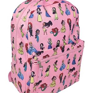 Disney Princess 16" Backpack Bag Belle Cinderella Tiana Jasmine Ariel Snow White