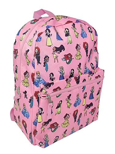 Disney Princess 16" Backpack Bag Belle Cinderella Tiana Jasmine Ariel Snow White