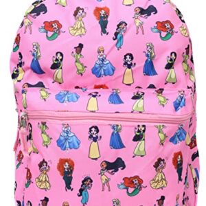 Disney Princess 16" Backpack Bag Belle Cinderella Tiana Jasmine Ariel Snow White