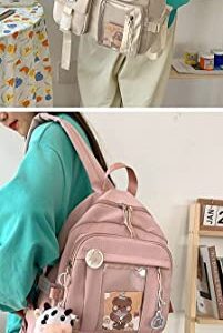 SHIDAI Kawaii Girl Cute Backpack Cute Aesthetic Backpack for School (Beige,ONE SIZE), DRF-1287