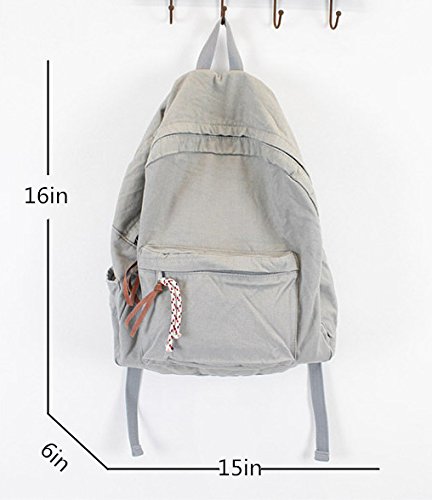 MiCoolker College School Backpack for Women Men Casual Canvas Denim Travel Daypack Purses Large