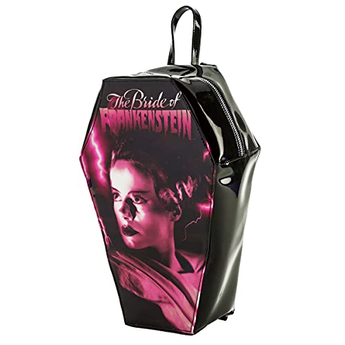 Rock Rebel Bride of Frankenstein Coffin Backpack - Official Classic Universal Monsters Bag 14"