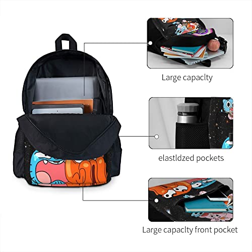 Anime Backpack Unisex Double Shoulder Bag Adjustable Shoulder Stra Large Capacity Laptop Bagpack