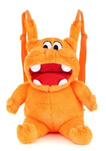 orange plush backpack hungry hippos standard