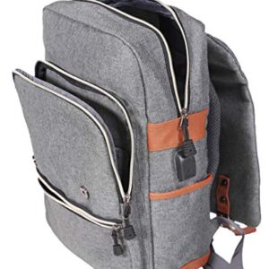 Rockland Heritage USB Laptop Backpack, Grey, Large