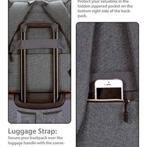 Rockland Heritage USB Laptop Backpack, Grey, Large