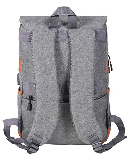 Rockland Heritage USB Laptop Backpack, Grey, Large