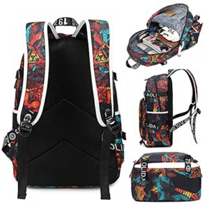 MHA Backpack Todoroki Casual Daypack Bookbag Laptop School Bag with USB Charging Port (One Size, Style 8)