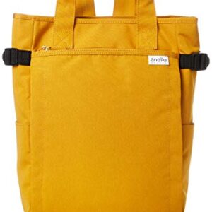 anello GRANDE(アネロ グランデ) Women 10 Pockets 2-Way Tote Backpack, Mustard