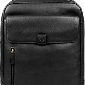 Hidesign Aiden Large Multi-functional Leather 17 Inch Laptop Backpack (Black)