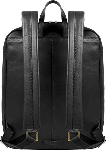 Hidesign Aiden Large Multi-functional Leather 17 Inch Laptop Backpack (Black)