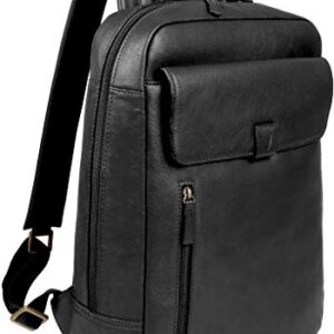 Hidesign Aiden Large Multi-functional Leather 17 Inch Laptop Backpack (Black)