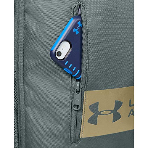 Under Armour Adult Roland Backpack , Lichen Blue (424)/Metallic Gold Luster , One Size Fits All