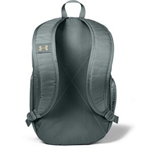 Under Armour Adult Roland Backpack , Lichen Blue (424)/Metallic Gold Luster , One Size Fits All