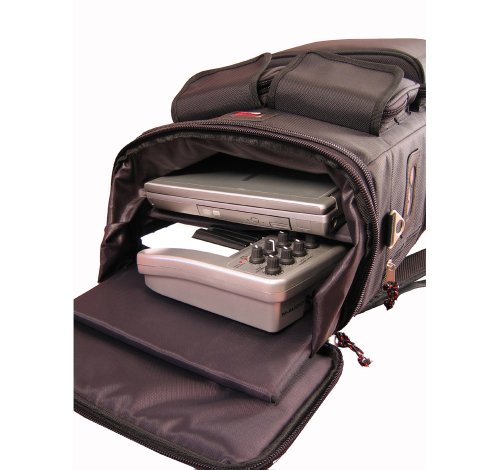 Gator Cases Lightweight Rolling Backpack Case with Pull Handle; Fits 25-Note Micro Controllers and Laptop (GK-LT25W)