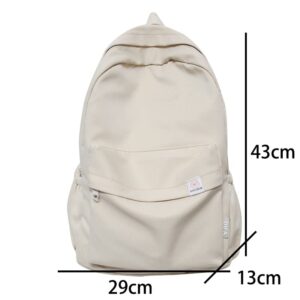 mirpsen Kids Backpacks for Girls, Teenager Casual College Middle High Elementary School Student School Bag Travel Laptop Backpack (White)