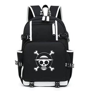 anime luminous large capacity backpack one piece school bag cosplay bookbag