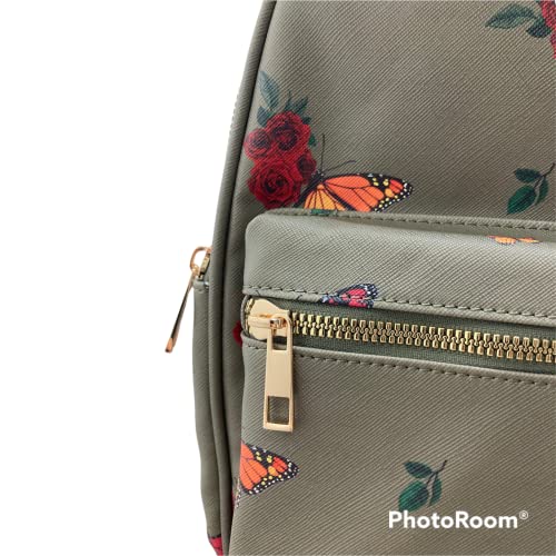 Girls Butterfly Backpack Olive Green Mini 8inch W x 10inch H x 5inch D H215532 0