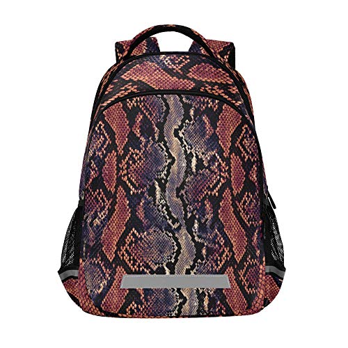 ALAZA Snake Print Animal Skin Backpack Purse for Women Men Personalized Laptop Notebook Tablet School Bag Stylish Casual Daypack, 13 14 15.6 inch