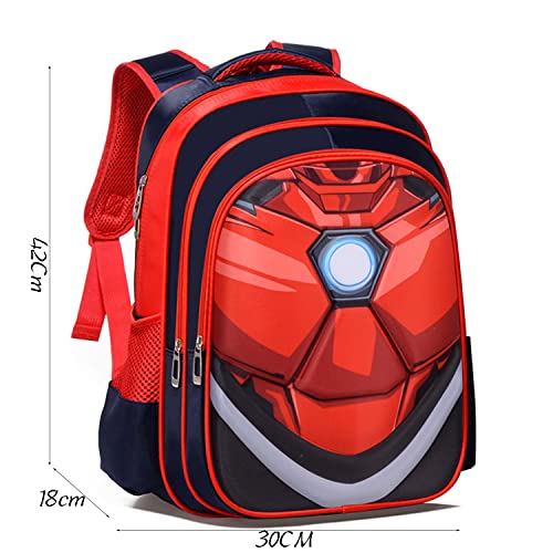 Backpacks Casual Daypacks 3D Comic Waterproof Lightweight Bookbags for Outdoor Bags (Red, Large)