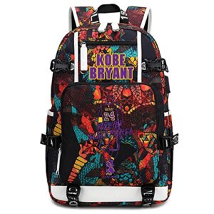 yunzyun basketball player kobe multifunction backpack travel student laptop fans bookbag for men women (red – 3)