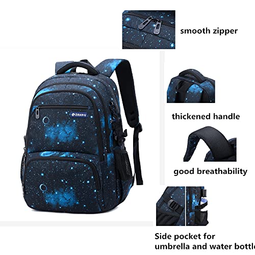 Galaxy Backpack for Boys High University School Bag Travel Daypack Bookbag Sets 3PCS for Teens Starry Sky