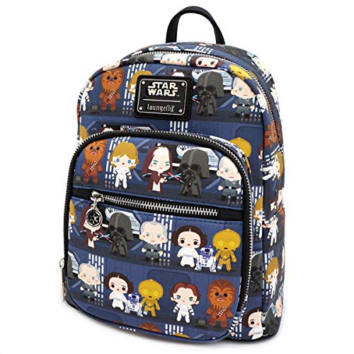 Loungefly Star Wars Chibi Death Star Battle Station Lineup Mini Backpack