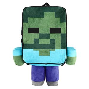 minecraft steve youth plush character backpack