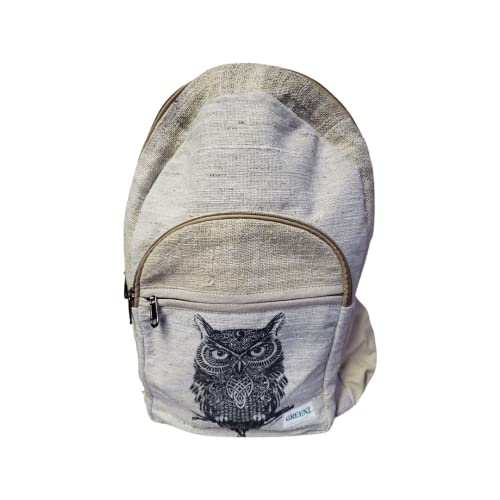 GREENZ Nepal handmade Hemp backpack(owl) variation (owl)