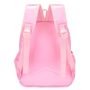 Girls Dance Bag, Nylon Backpack, Pink Ballet Little Girl Storage Bag, Sequin Decoration Children's School Bag Waterproof and Wear-resistant