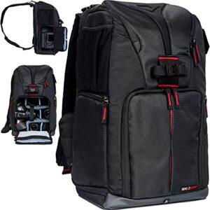 deco gear dslr camera backpack, customizable compartments for cameras, lenses, accessories & laptop, weather protective, perfect for canon nikon & sony photographers (can also turn into sling bag)