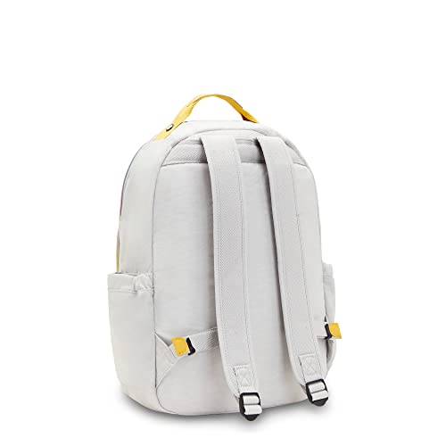 Kipling Seoul Large 15" Laptop Backpack Truly Grey Rainbow