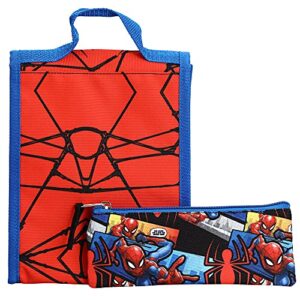 Marvel Spiderman Backpack accessories 6 piece Value Set for Boys