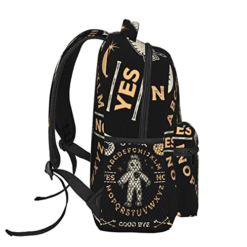 Fashion Rucksack Large Capacity Anti-Theft Multipurpose Carry On Bag Backpack for Sports Travel Bicycle - Ouija Board with A Voodoo Doll Occultism Set, Travel Hiking & Camping Rucksack