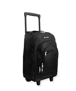 everest wheeled backpack, black, one size