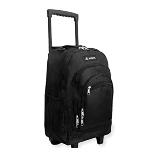 Everest Wheeled Backpack, Black, One Size