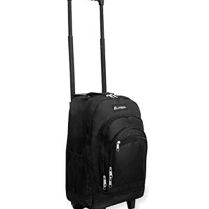 Everest Wheeled Backpack, Black, One Size