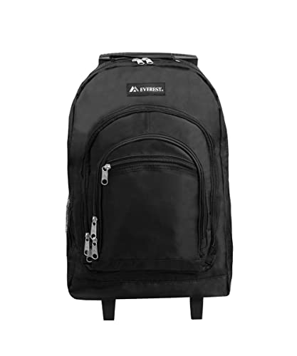 Everest Wheeled Backpack, Black, One Size