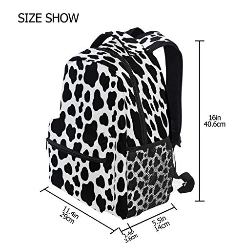 Backpack Geometrical Cow Animal Print Travel Daypack Large Capacity Rucksack High School Book Bag Computer Laptop Bag for Girls Boys Women Men