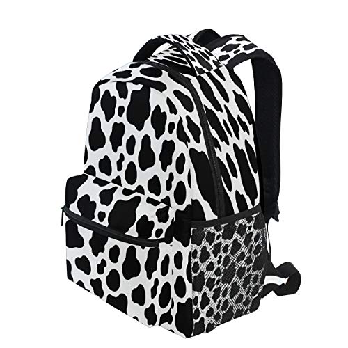 Backpack Geometrical Cow Animal Print Travel Daypack Large Capacity Rucksack High School Book Bag Computer Laptop Bag for Girls Boys Women Men