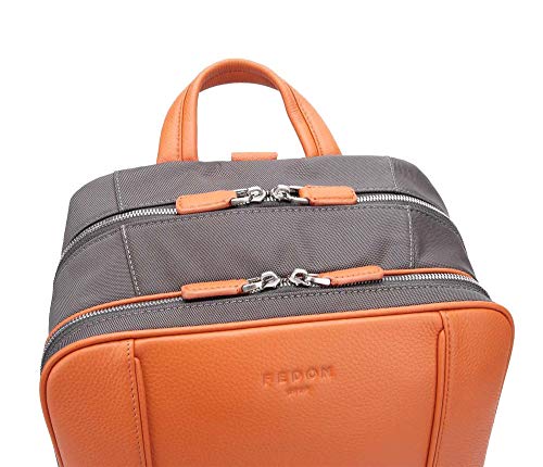 Fedon 1919 - Dimon - Men's laptop backpack 15" - MZ1930001 (Orange)