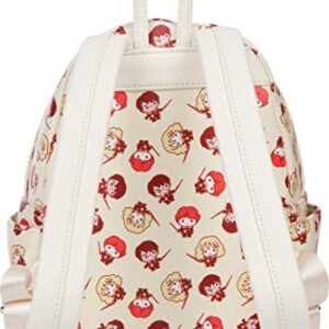 Loungefly Harry Potter Chibi Characters Wands Out All Over Print Mini Backpack