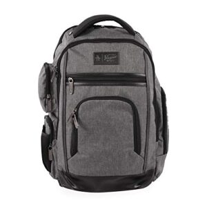 original penguin men’s fletcher laptop backpack, grey crosshatch, 19 in