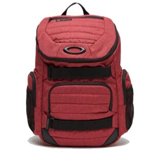 Oakley Men's 30L Enduro 3.0 Big Iron Red Backpack for Hiking Backpacking Camping Traveling + BUNDLE with Designer iWear Collapsible Water Bottle with Carabiner