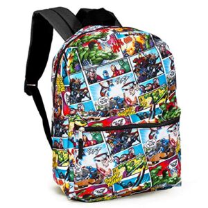 Marvel Avengers Backpack for Boys Girls Kids -- 2 Pc Bundle with 16" Marvel Comics Avengers School Backpack Bag And Stickers (Avengers School Supplies)