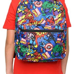 Marvel Avengers 16" Backpack AOP Hulk Captain America Iron Man Spider-Man Thor