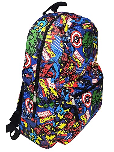 Marvel Avengers 16" Backpack AOP Hulk Captain America Iron Man Spider-Man Thor