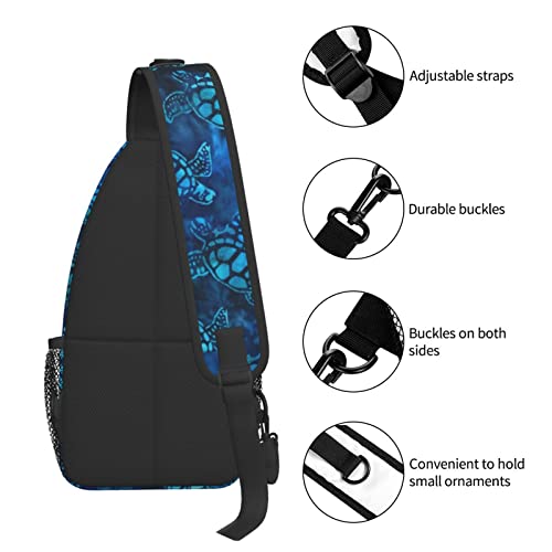 Sea Turtle Sling Bag For Women Men,Animal Print Crossbody Shoulder Bags Casual Sling Backpack Chest Bag Travel Hiking Daypack For Outdoor