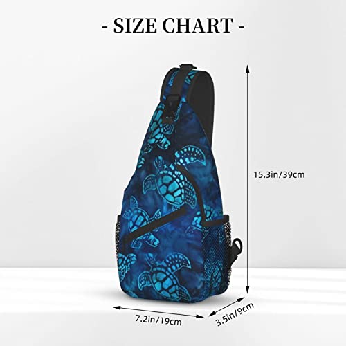 Sea Turtle Sling Bag For Women Men,Animal Print Crossbody Shoulder Bags Casual Sling Backpack Chest Bag Travel Hiking Daypack For Outdoor