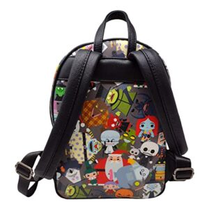 Loungefly x Nightmare Before Christmas Chibi Print Faux Leather Mini Backpack